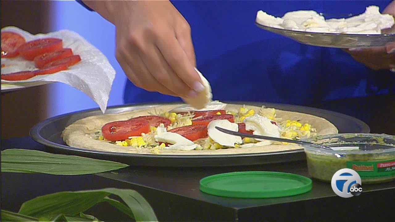 Cooking with Tracy Miller pizza with locally grown produce - YouTube