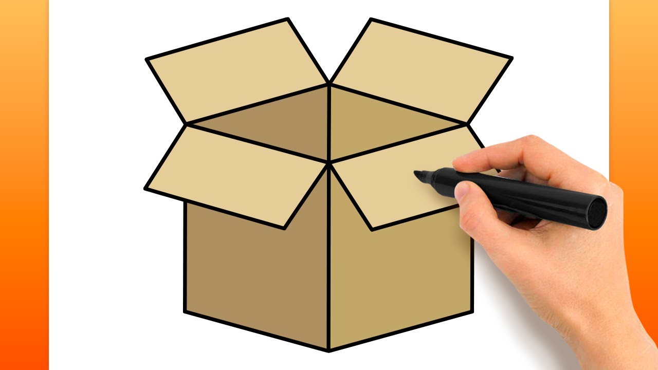 Comment Dessiner Une Boîte (Tutoriel De Dessin Facile) - YouTube