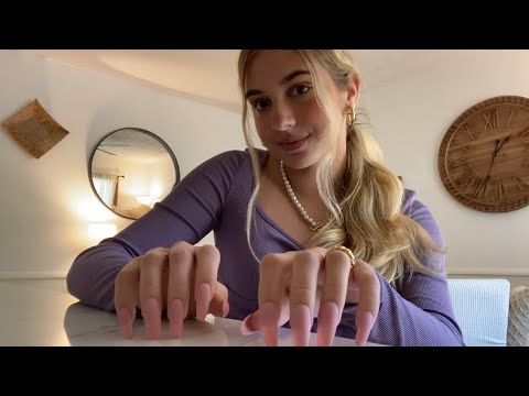 ASMR | LOFI Fast Tapping and Scratching on the Table, Marble and Wood | Camera and Nail Tapping