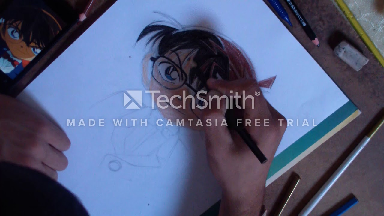 SPEED DRAWING KONANE / DESSIN DE KONANE / كونان المتحري الدكي - YouTube