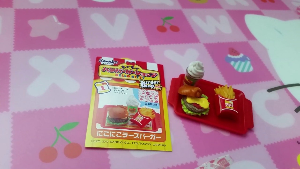 Re-Ment Hello Kitty Burger Shop - YouTube
