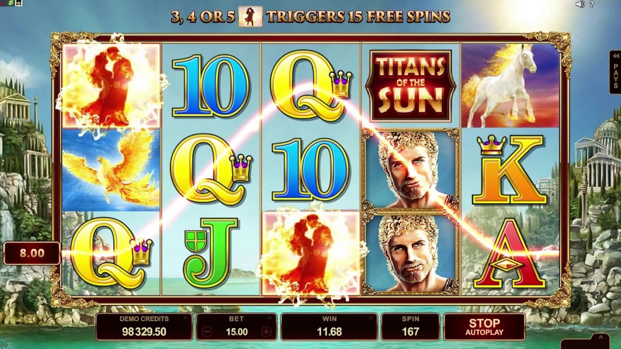 MICROGAMING Titans of the Sun Slot REVIEW Featuring Big Wins With FREE ...