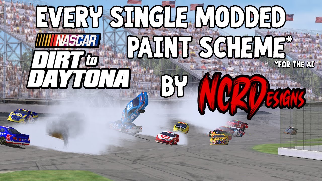 ALL Paint Schemes in the NCRD Re-Texture Mod of Dirt to Daytona - YouTube