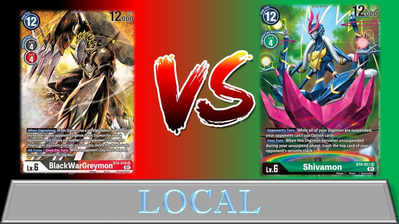Digimon TCG BT8 [ENG]: BlackWarGreymon Vs Shivamon - YouTube