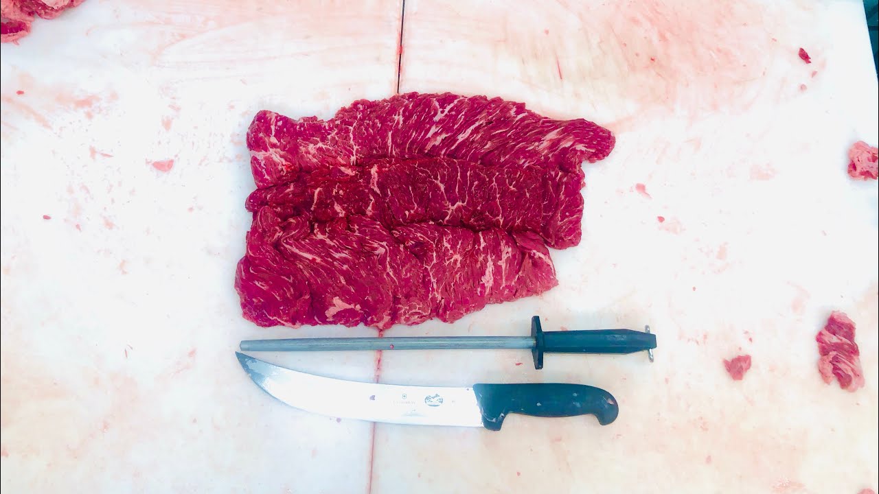 How to prepare Flap meat How to cut Beef flap meet - YouTube