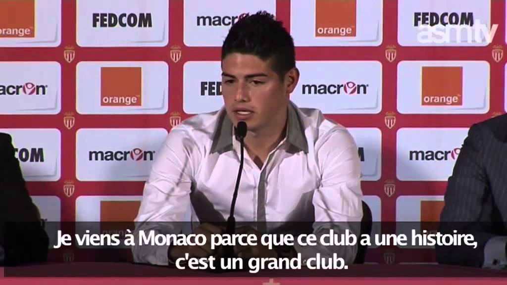 James Rodriguez : "Heureux d'être à l'AS Monaco FC" - YouTube