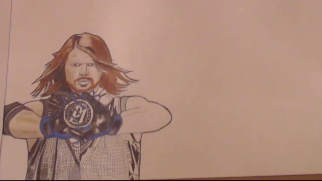 AJ Styles Promarker drawing - YouTube