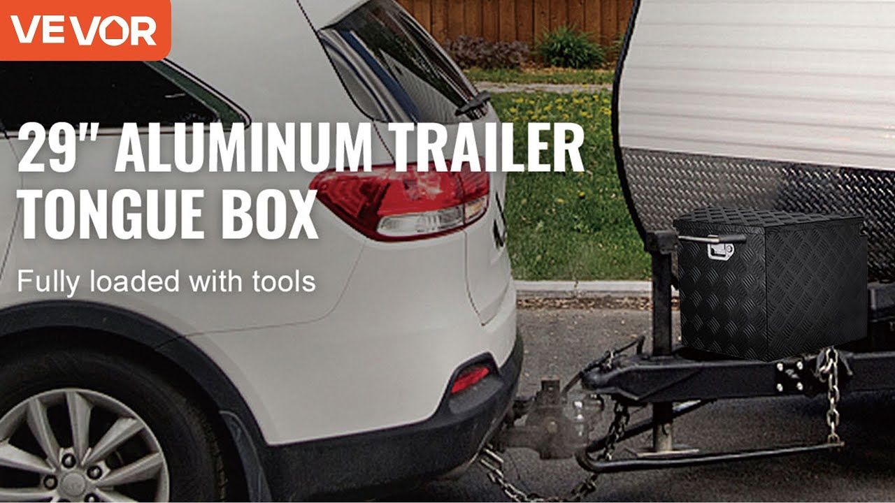 VEVOR Trailer Tongue Box | for Pickup Truck, RV, Trailer - YouTube
