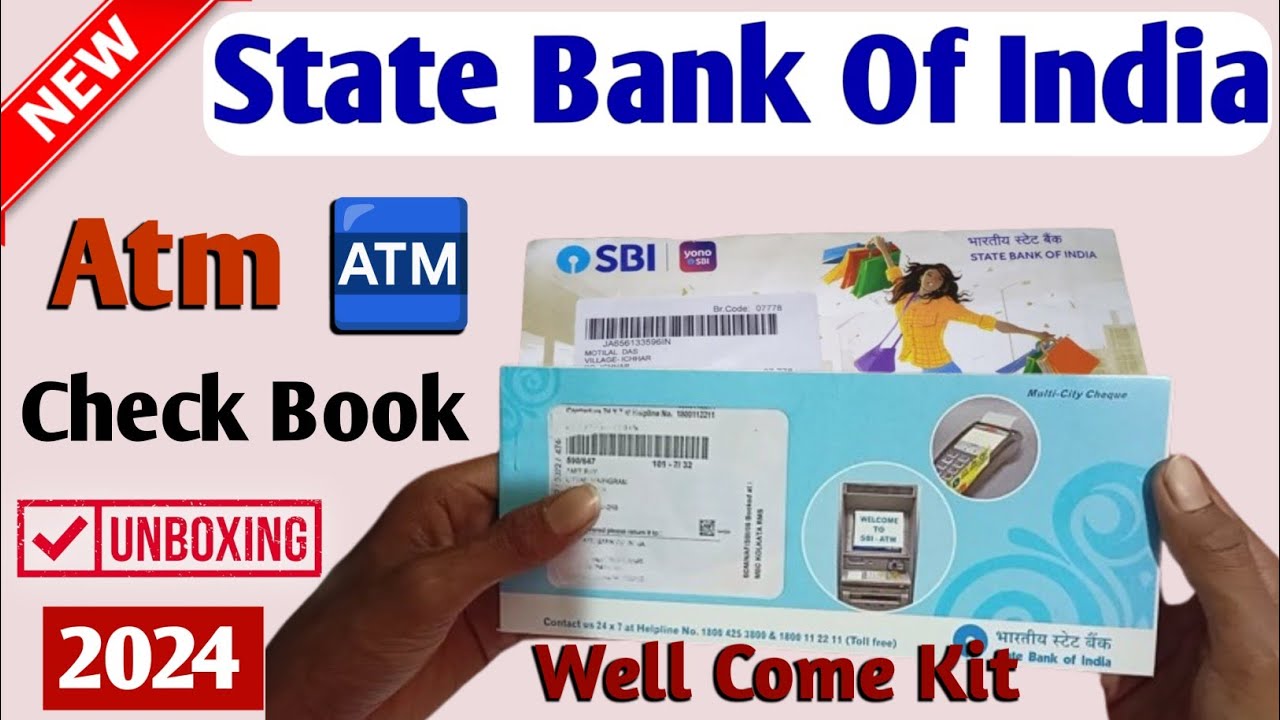 SBI Welcome Kit Unboxing 2024 | State bank Of india Chequebook/Atm Card ...
