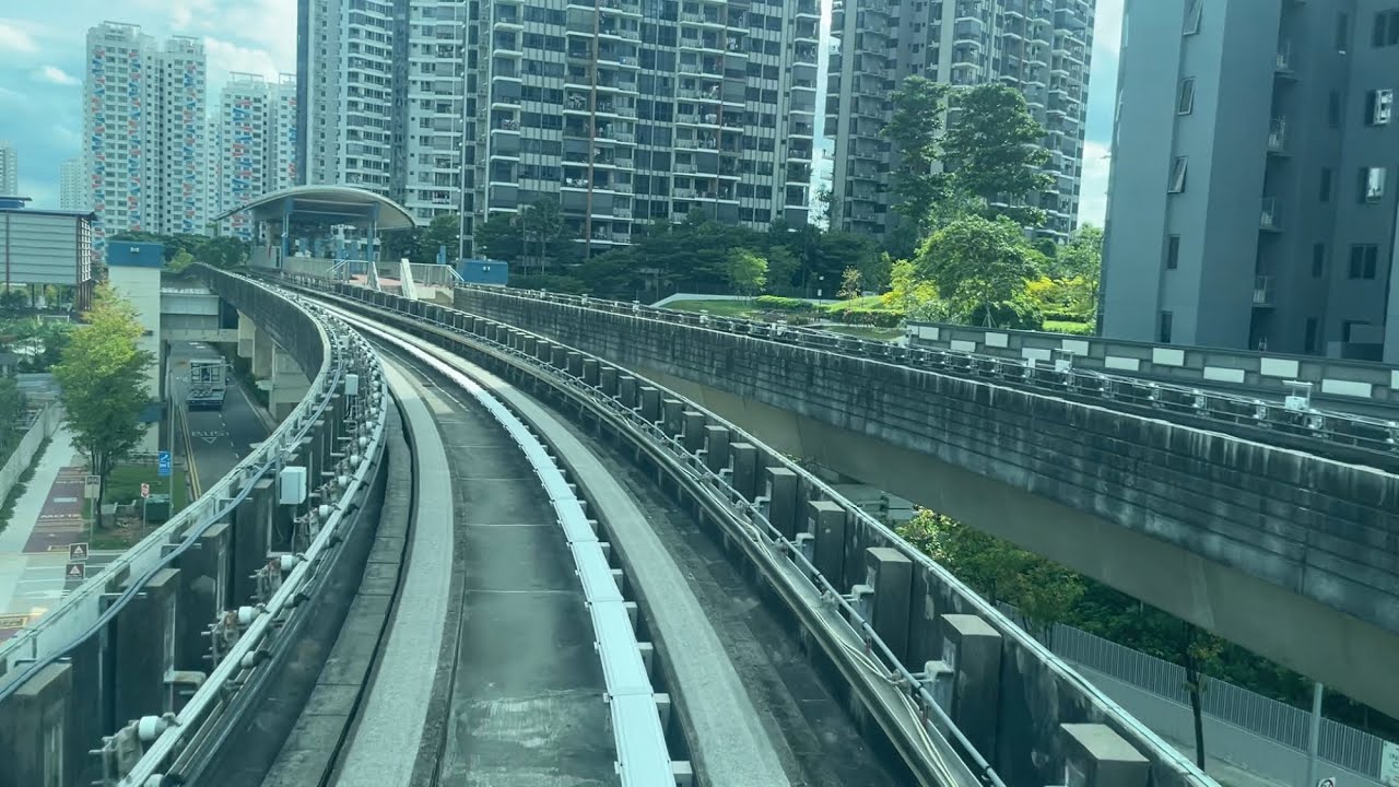 Sengkang LRT West Loop Cheng Lim Station to Thanggam Station - YouTube