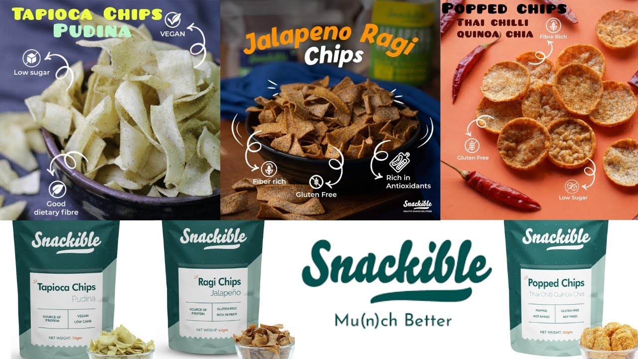 "Snackible" Healthy & Tasty Chips review on Ragi, Popped & Tapioca ...
