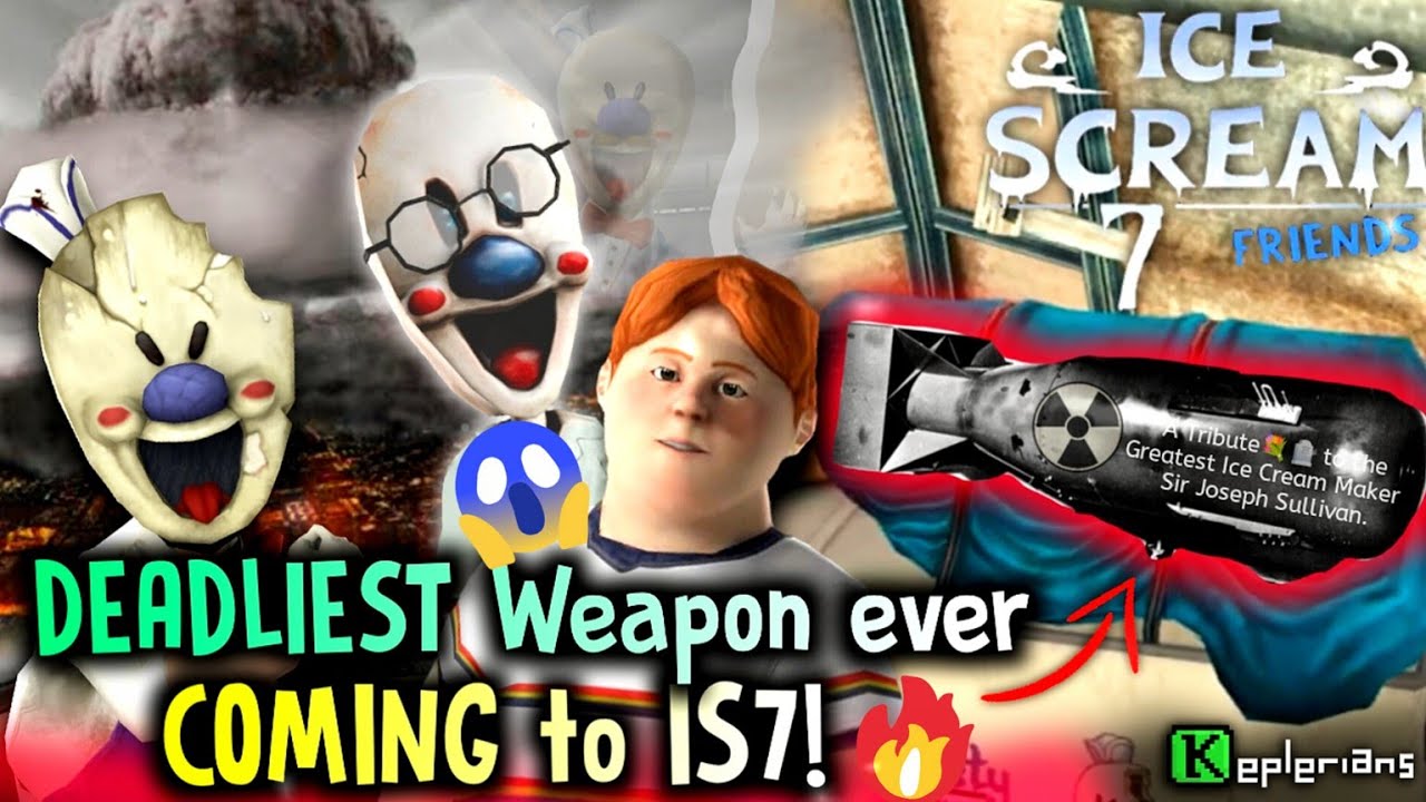 New pOWERFUL weapon coming in ICE SCREAM 7?😰🔫🍦| Ice Scream 7 new weapon ...