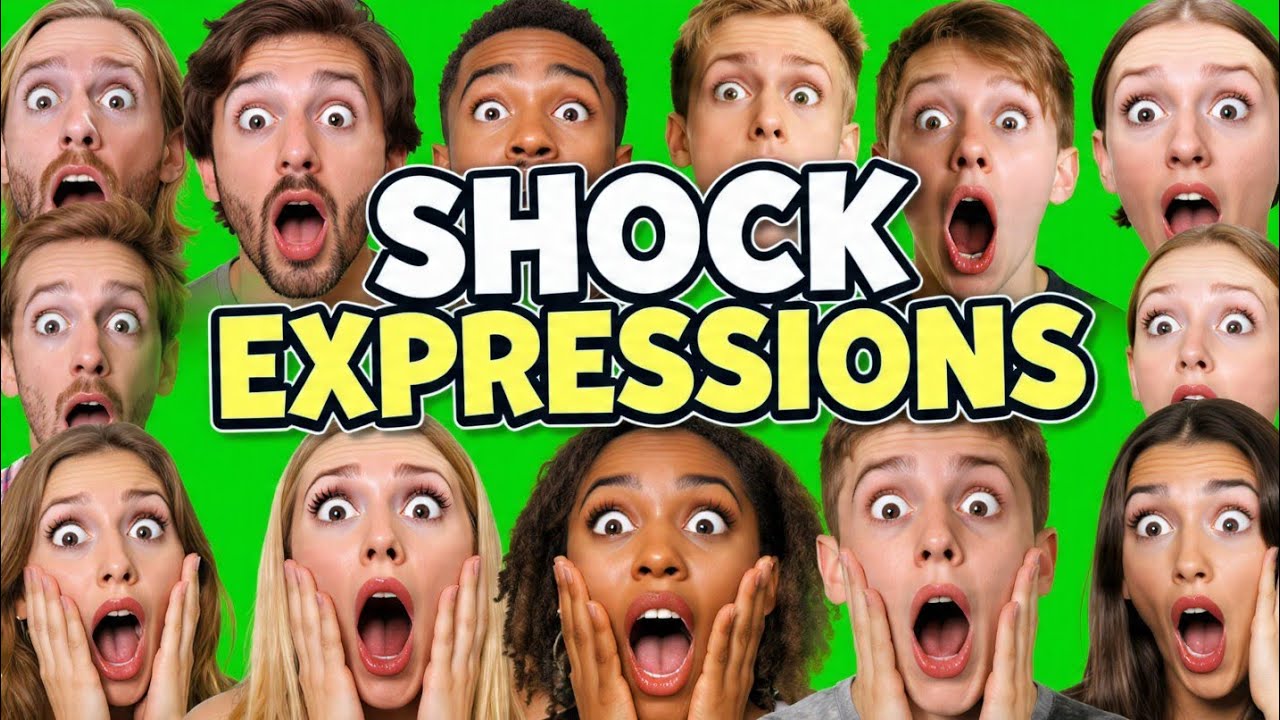 Realistic Surprise & Shock Face Reaction 😲 | Green Screen Cinematic ...