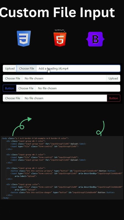 Custom File Input Using Bootstrap Coding Css Design Trending