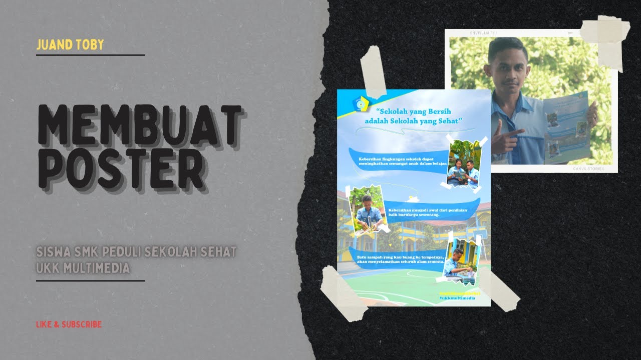 MEMBUAT POSTER SISWA SMK PEDULI SEKOLAH SEHAT Menggunakan Aplikasi ...