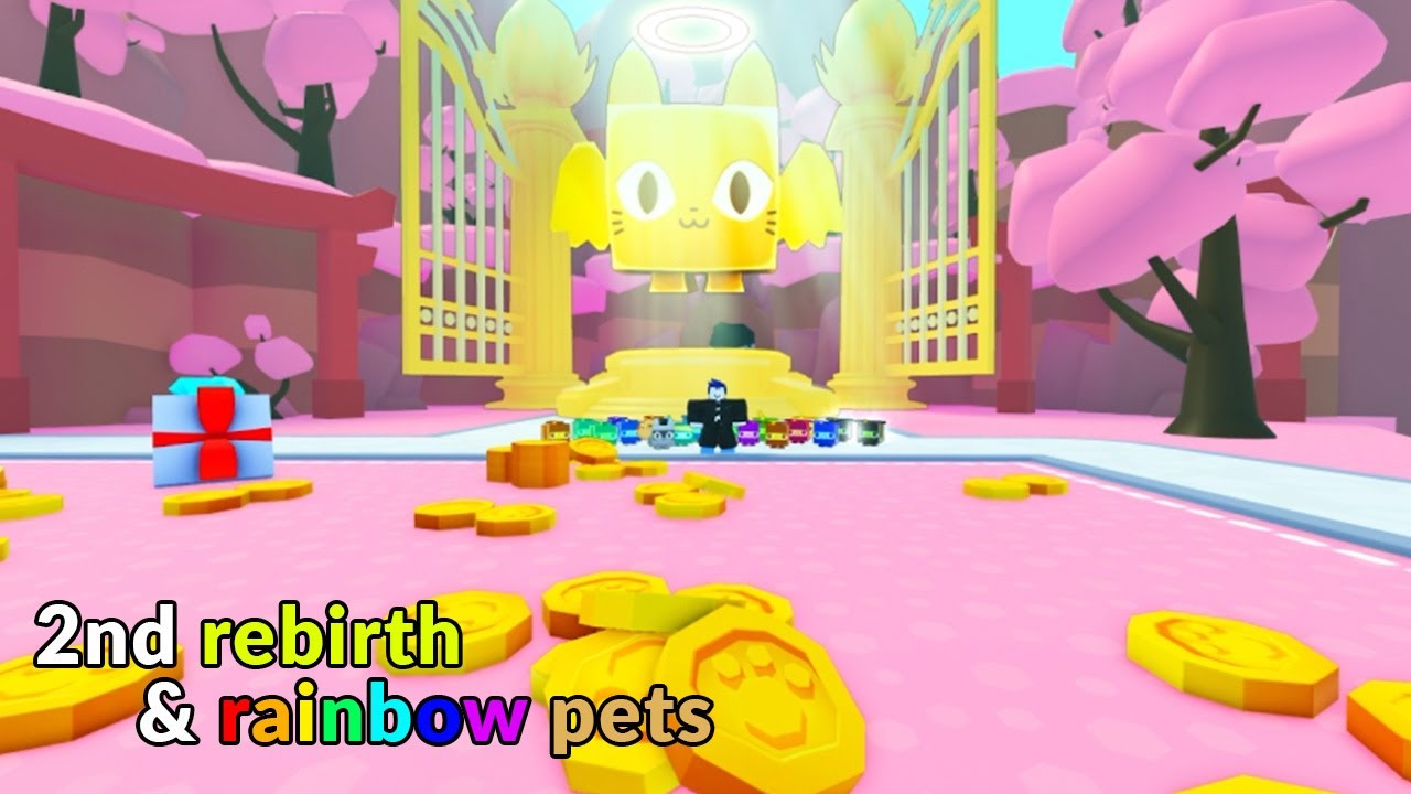 Getting rainbow pets & my 2 rebirth on pet simulator 99 - YouTube