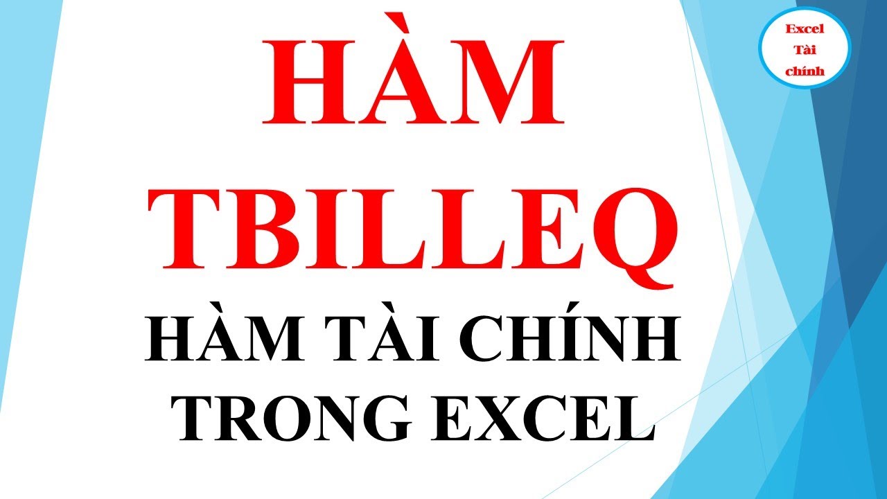 Hàm TBILLEQ trong excel | Hàm tài chính trong excel | Excel tài chính ...