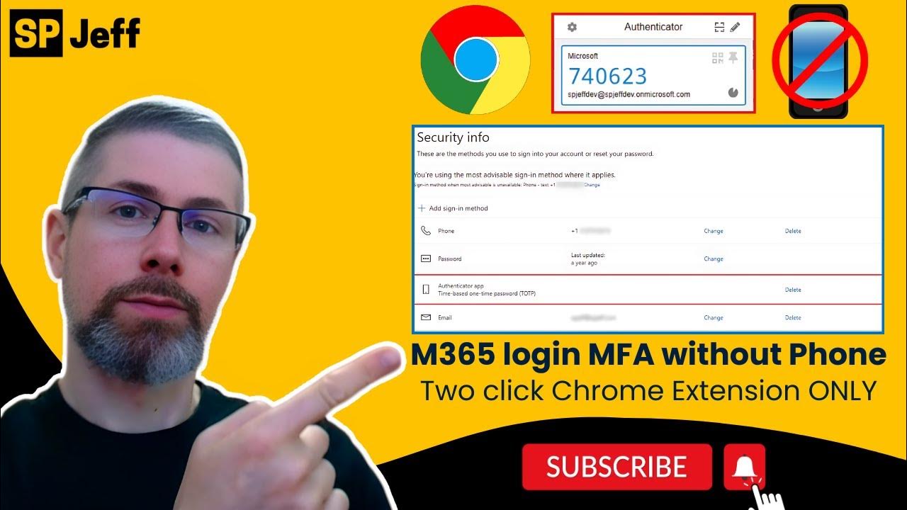 M365 login MFA without Phone. Two click Chrome Extension ONLY. - YouTube