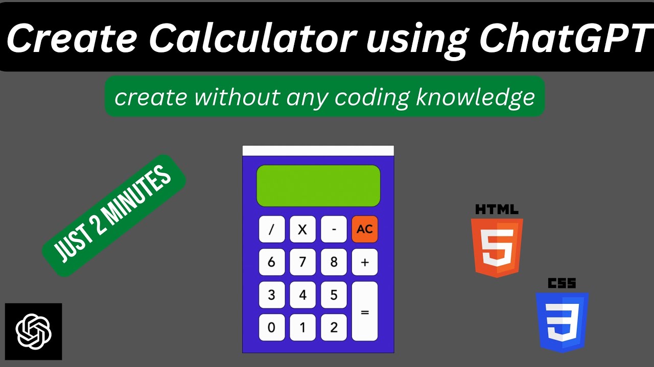Create A Calculator Using Html Css Make A Simple Calculator Asking Chatgpt Calculator Html