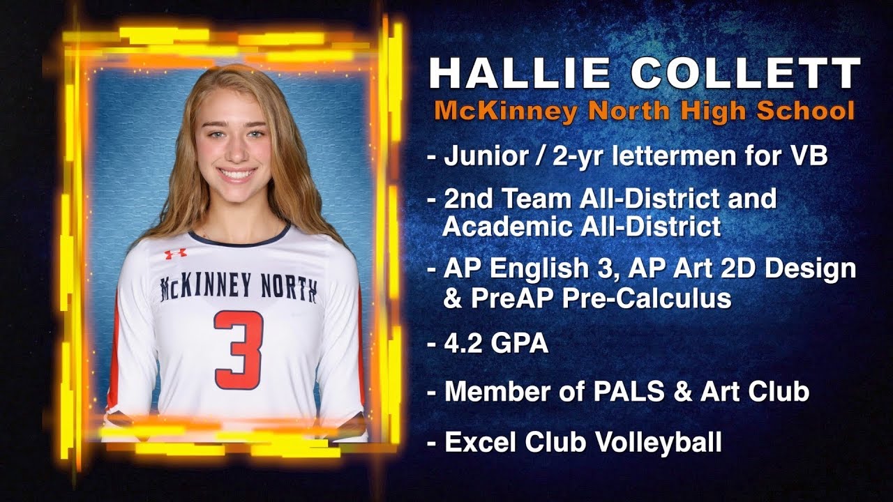 Scholar Athlete of the Week - Hallie Collett - YouTube