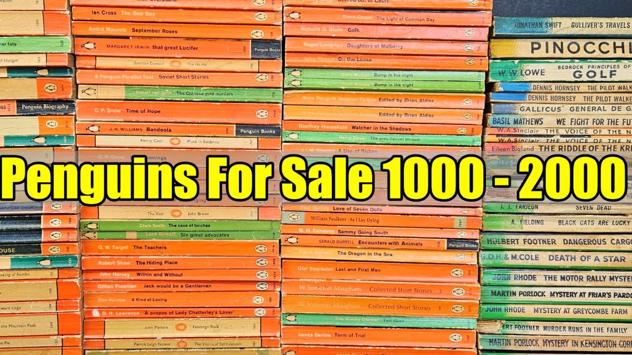 Beautiful - Vintage Penguin Books For Sale - Main Series 1000 to 2000 ...