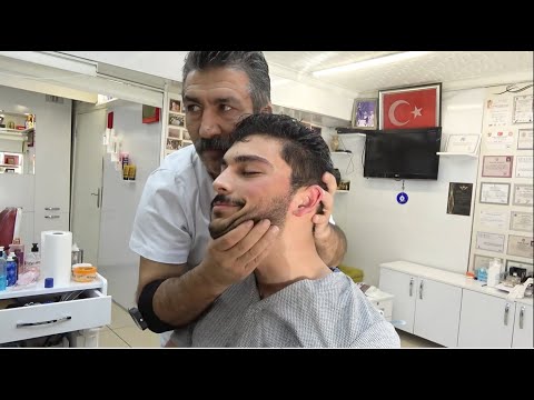 ASMR Turkish Barber By Münür Önkan Head,Face,Body,Back,Neck and Arm Massage