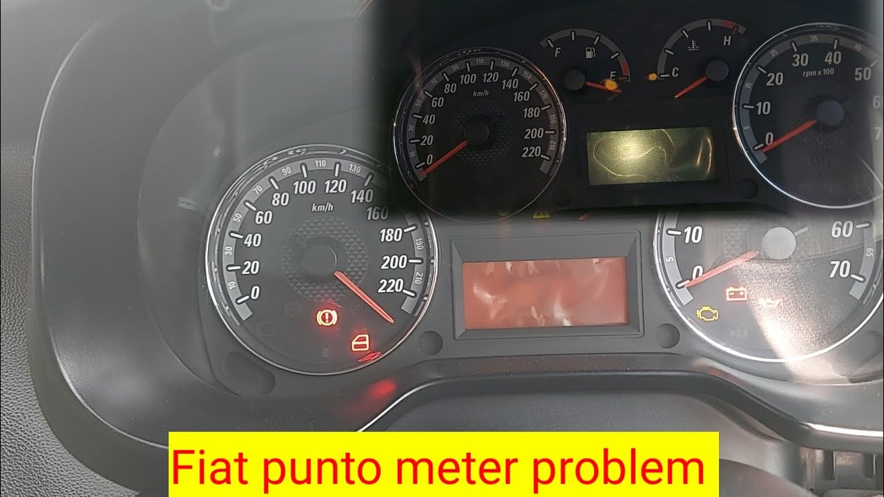 fiat punto meter. problem speed sensor working meter problem??? - YouTube