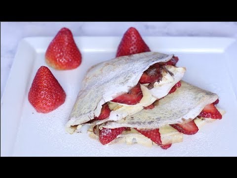 CREPAS DE NUTELLA CON FRESAS/ PASO A PASO - YouTube
