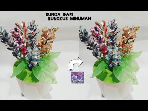 BUNGA BUNGKUS POP ICE,,IDE KERAJINAN DARI PLASTIK BEKAS,CRAFT - YouTube