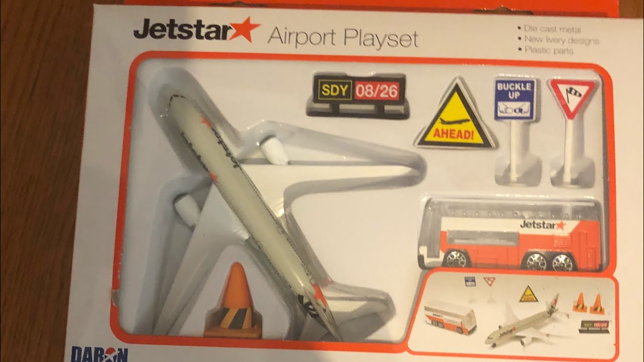 Jetstar 787 airport playset unboxing - YouTube