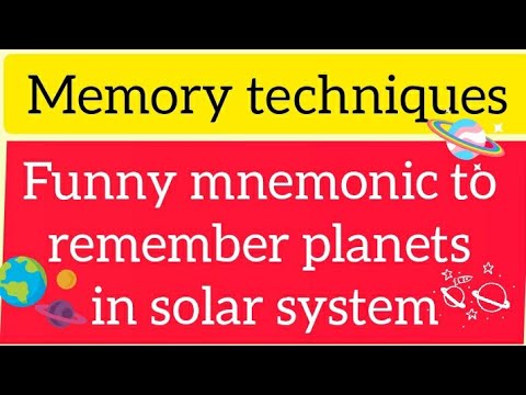 Memory technique - mnemonics for planets in solar system. - YouTube