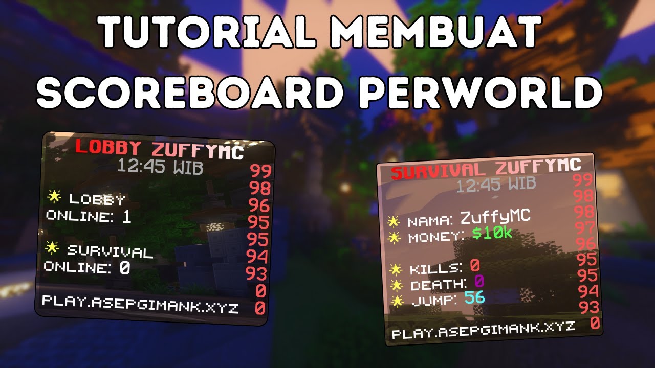 TUTORIAL BUAT SCOREBOARD BEDA BEDA DI SETIAP WORLD!! - YouTube