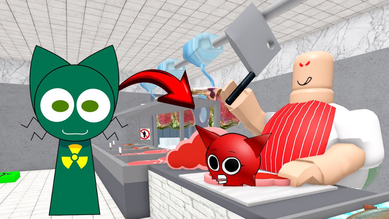Sprunki Tox Played Escape The Evil Butcher Shop Obby in ROBLOX ...