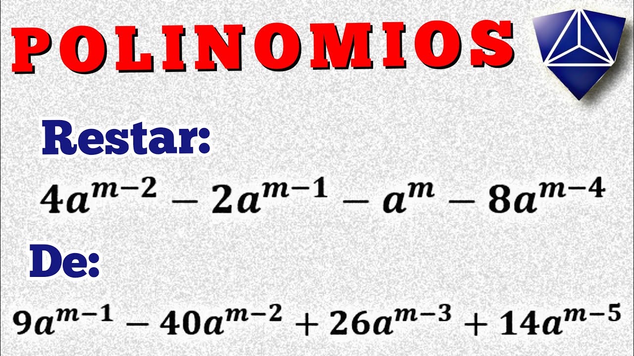 Resta de POLINOMIOS paso a paso - YouTube