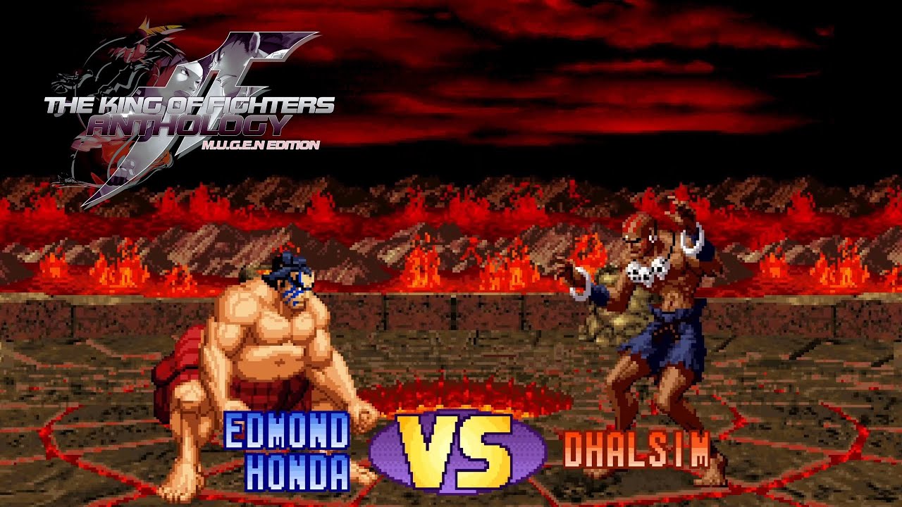 [KOF Mugen] Edmond Honda Team vs Dhalsim Team - YouTube