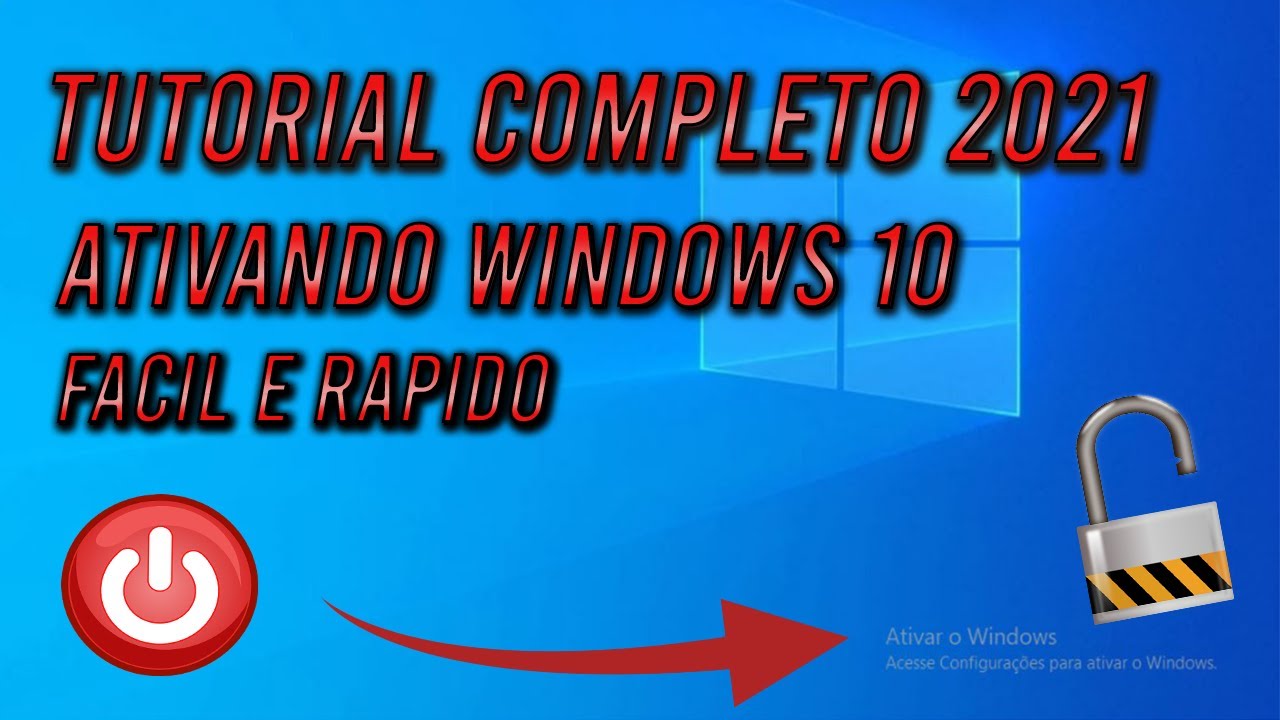 COMO ATIVAR O WINDOWS 10 PERMANENTE 2021 - RÁPIDO E FÁCIL - YouTube