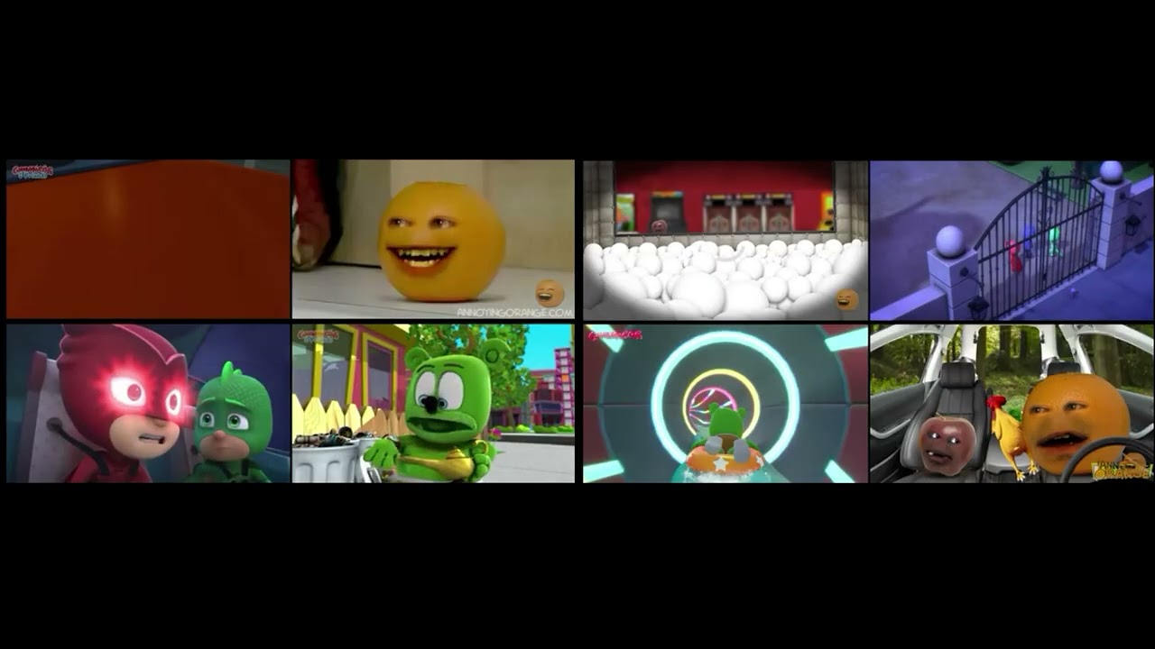 Up to faster 8 parison to Annoying orange Gummy bear and PJ masks - YouTube