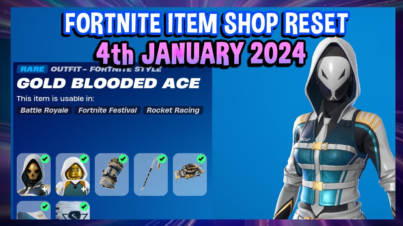 GOLD BLOODED ACE BUNDLE IS BACK! (Fortnite Item Shop Reset 4th January ...
