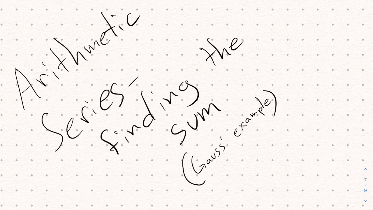 Lesson 23: Arithmetic series - Gauss example - YouTube