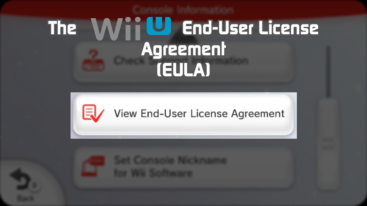 Let's Read the Nintendo Wii U End-User License Agreement (EULA) - YouTube