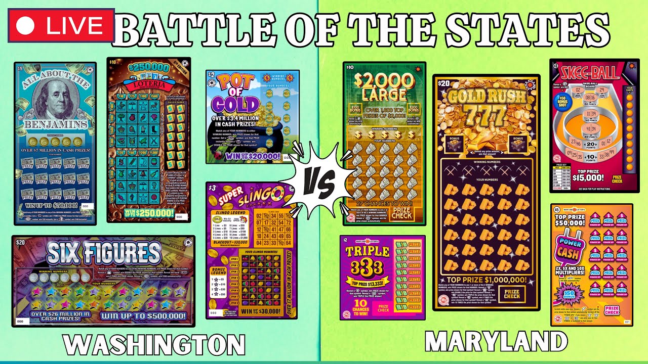 BATTLE OF THE STATES🥊WASHINGTON vs. MARYLAND SCRATCH OFF LOTTERY ...
