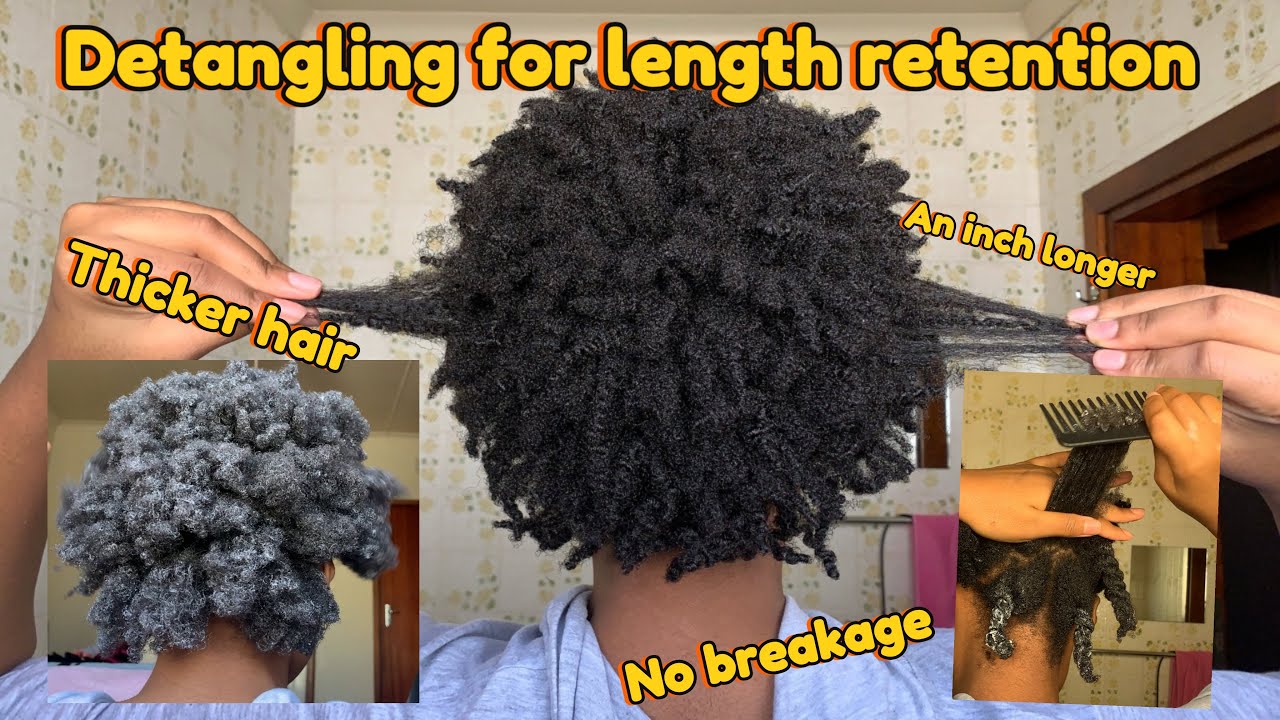 HOW TO DETANGLE MATTED 4C HAIR FOR MAXIMUM LENGTH - YouTube