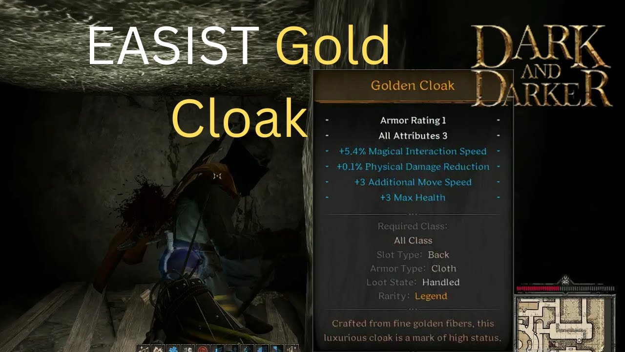 EASIST Gold Cloak Ever in Dark and Darker - YouTube