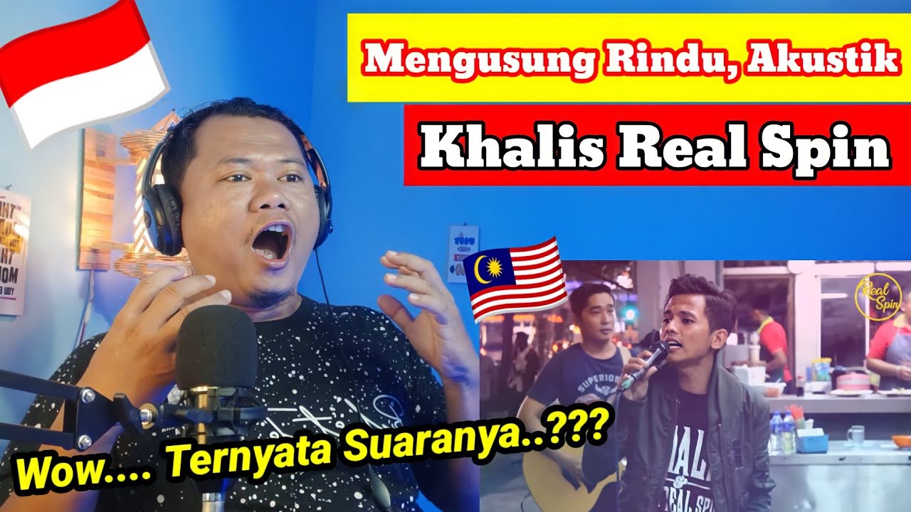 KHALIS Real SPIN~ Mengusung Rindu Akustik | 🇮🇩Reaction - YouTube