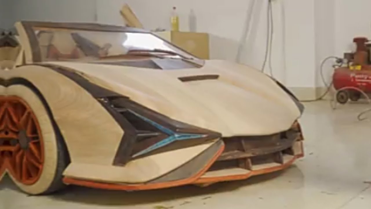 wood carving lamborghini _ woodworking art new model wooden car 2022 # ...
