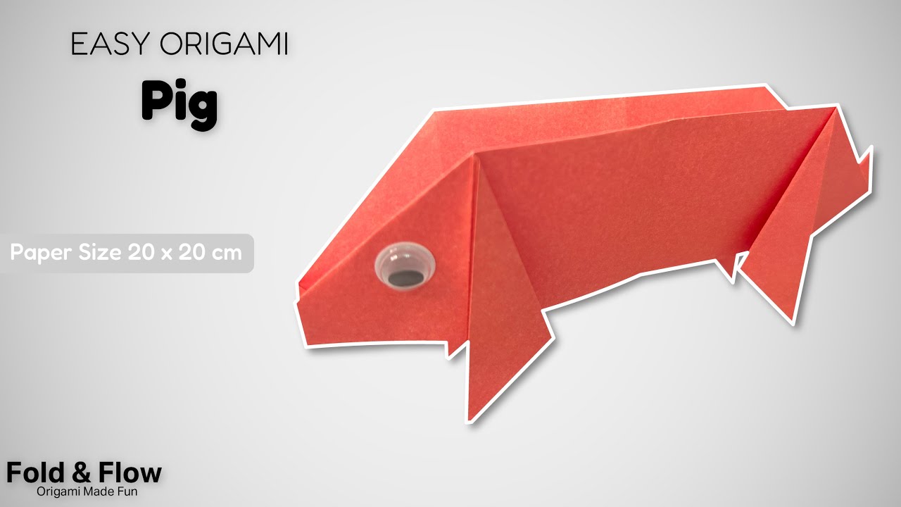 Easy Origami Pig Tutorial | How to Make a Simple Paper Pig Step by Step ...