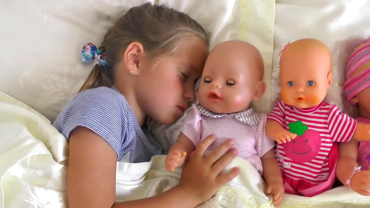 My super fun day with Baby Dolls and Dog, pretend play with toys for ...