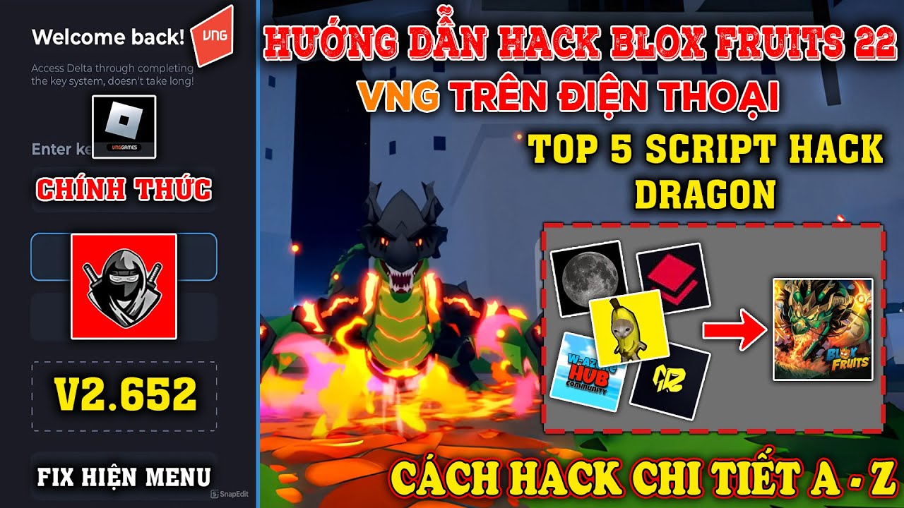 Cách Hack BLOX FRUITS 22 [ DRAGON ] Roblox VNG Bằng Delta X VNG Cho ...