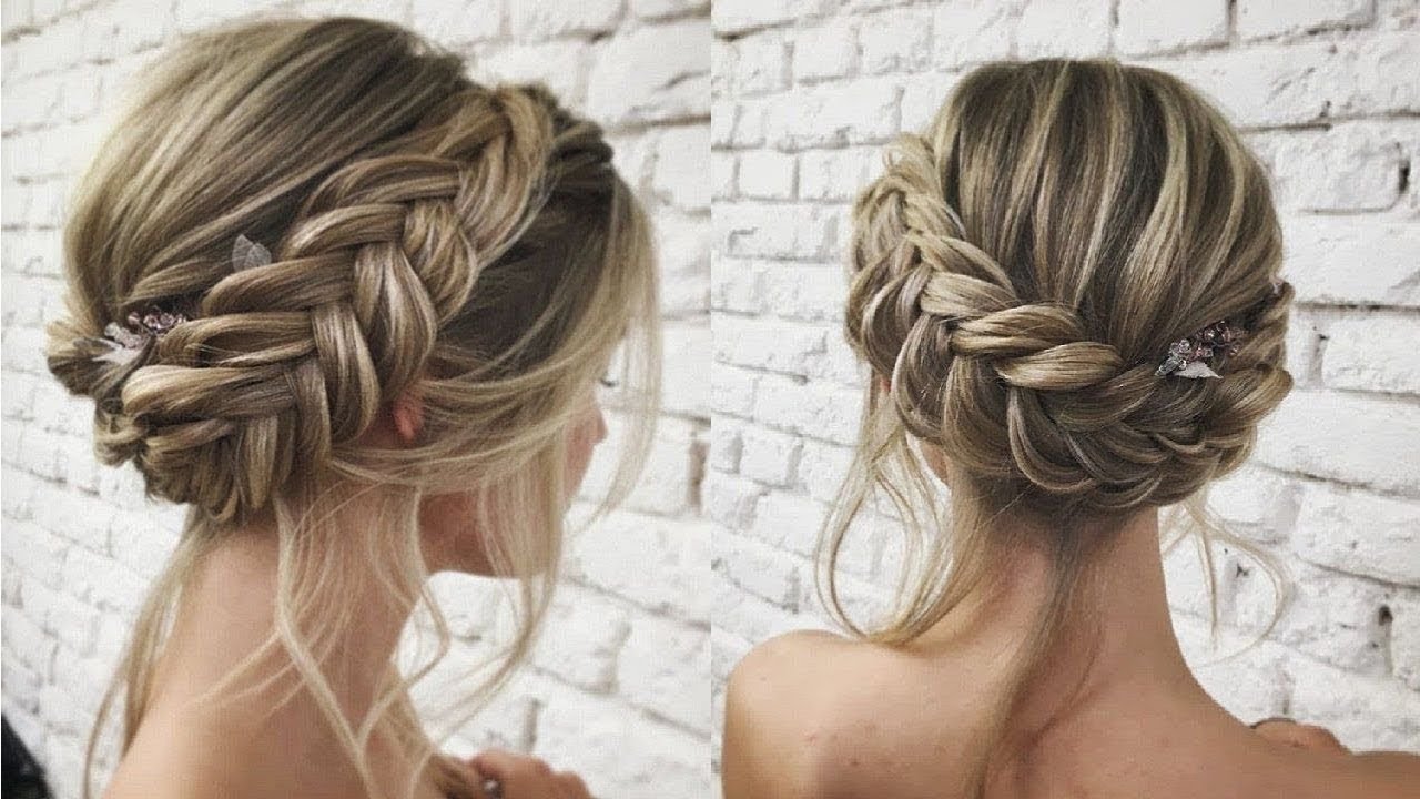 Braided Bun Making Dutch Braid Buns Youtube