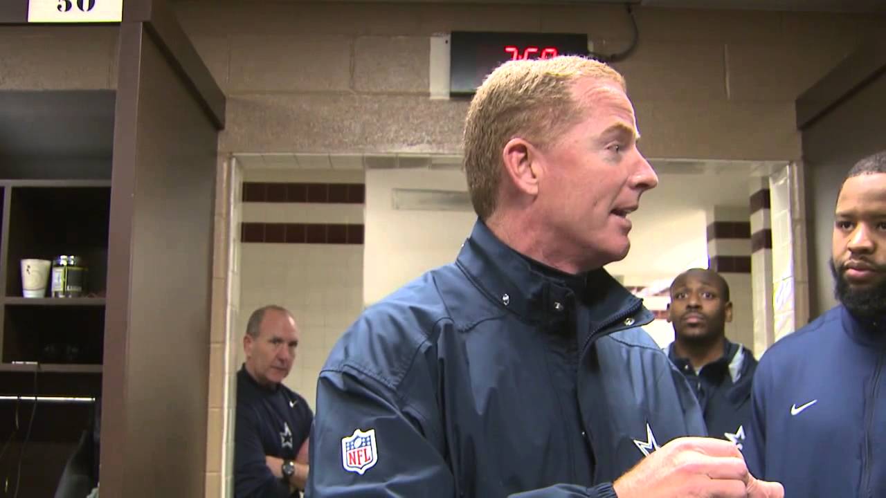 Jason Garrett's Locker Room Speech After Win At Washington - YouTube